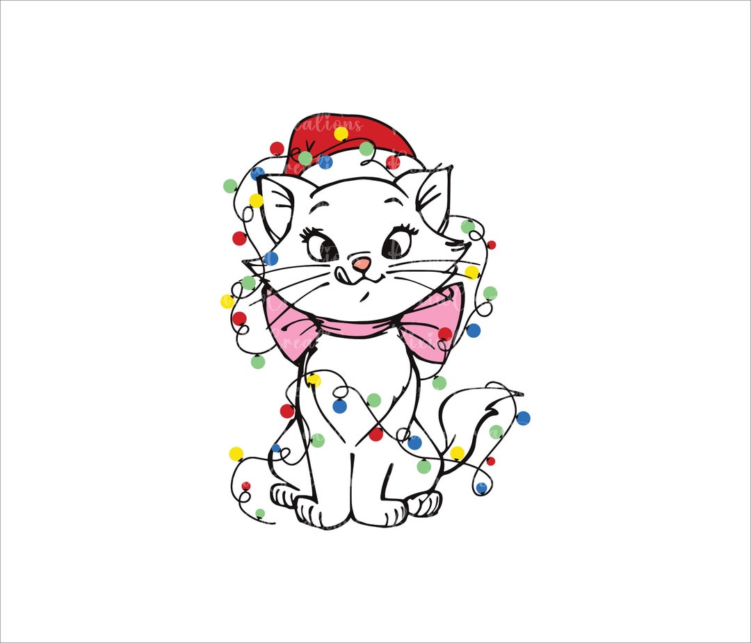 Christmas Aristocats Png Christmas Lights Svg Marie Svg Christmas