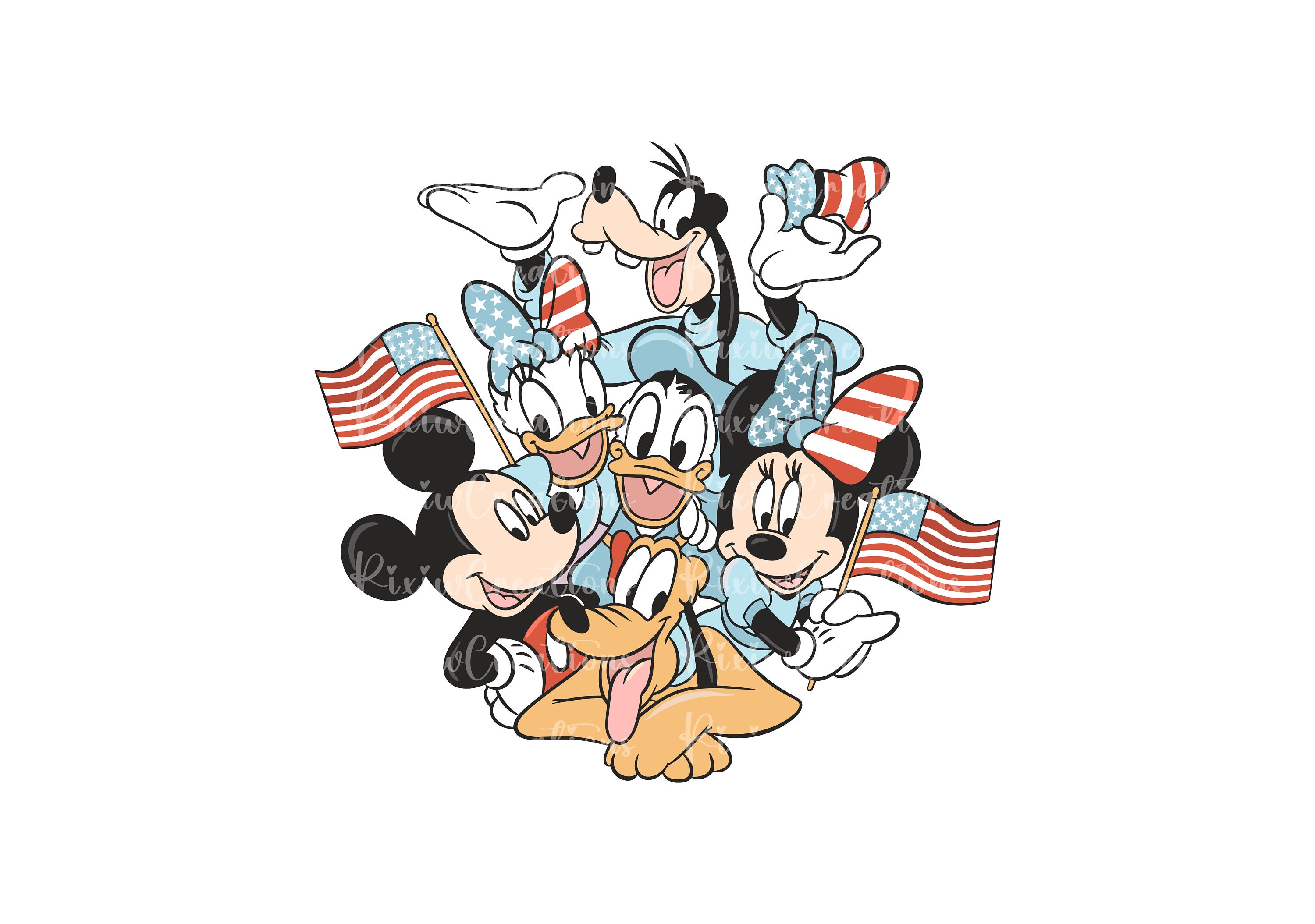 Mickey Mouse 4 Juli Clipart