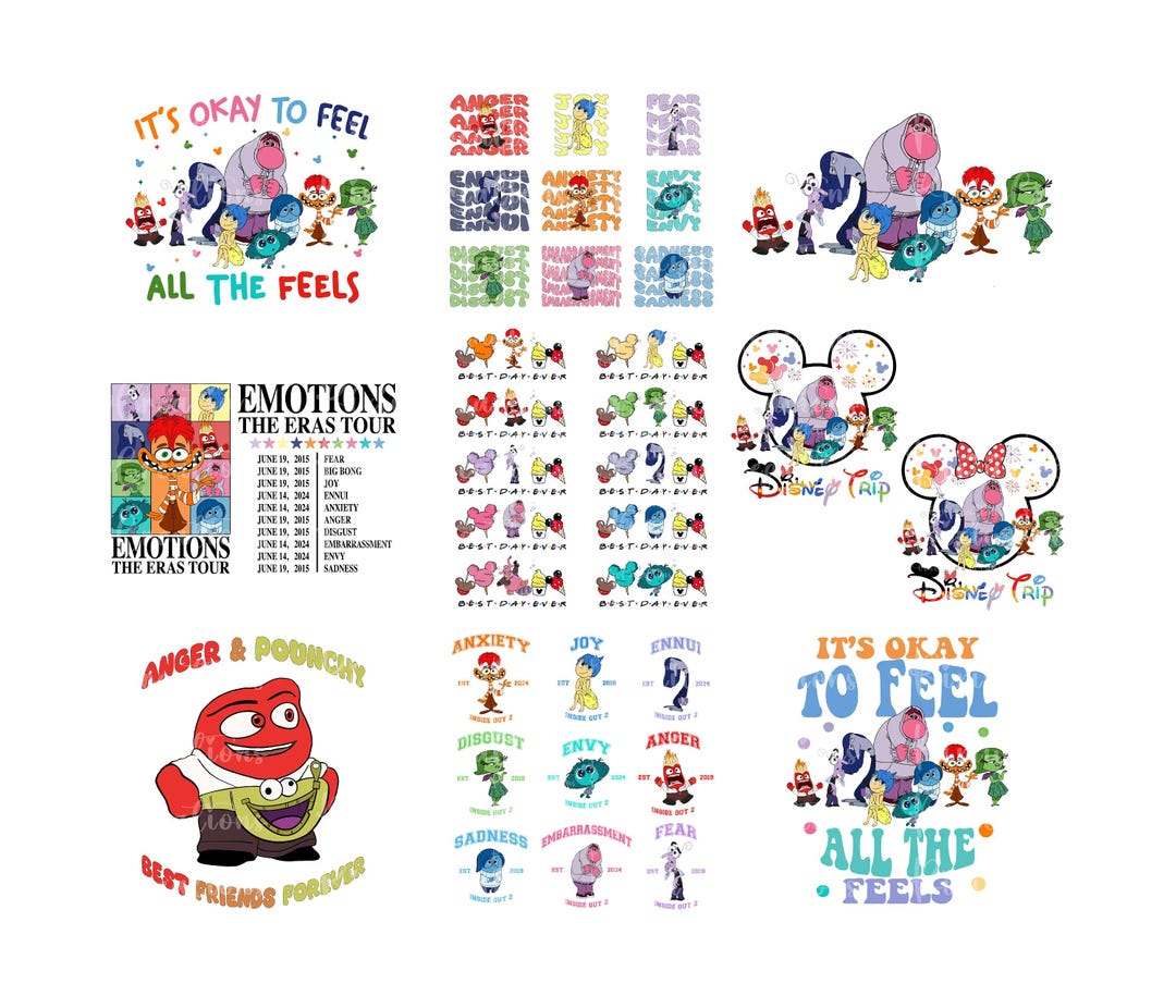 Inside Out 2 Characters Svg Png, Inside Out 2 Svg Png Bundle, Inside ...