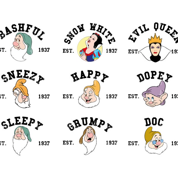 Seven Dwarfs Shirts - Etsy