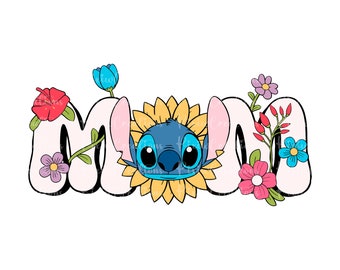 Stitch Mama Png, Mama Png, Stitch Png, Mom Png, Mother's Day Png, Lilo ...