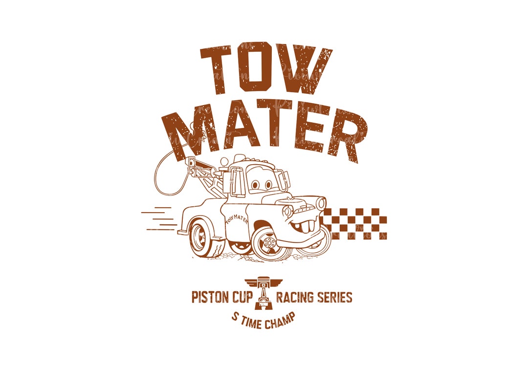 Retro Tow Mater Radiator Springs Svg Png, Svg for Cricut, Tow Mater Svg ...