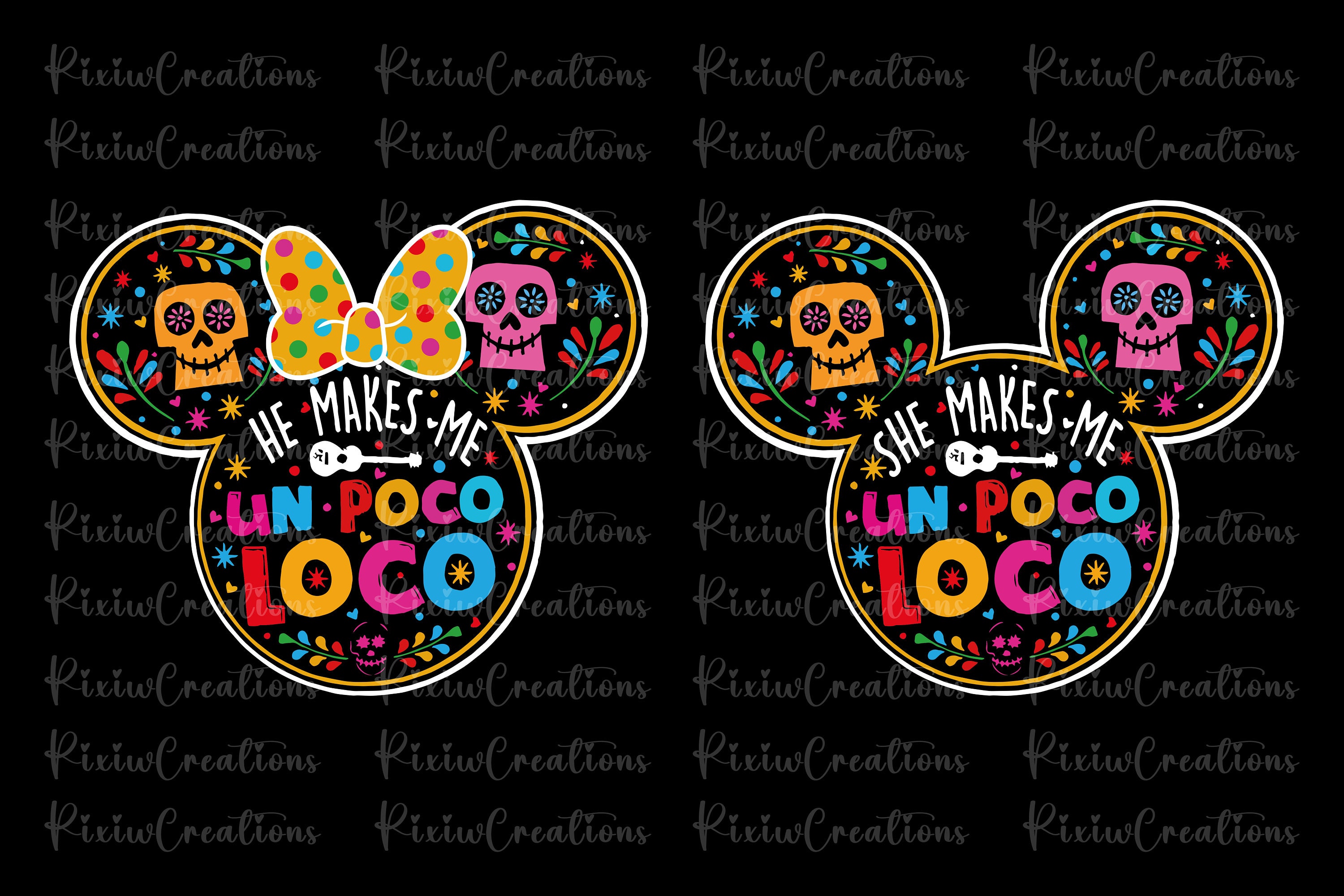 Valentine's Day Svg Png, Un Poco Loco Svg Png, Couple Svg Png, Matching ...