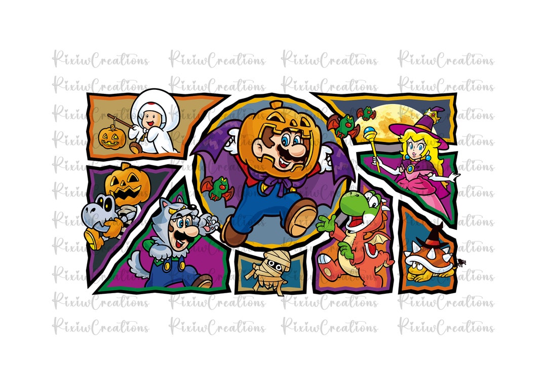 Super Mario Halloween Svg, Mario Halloween Svg, Trick or Treat Svg ...