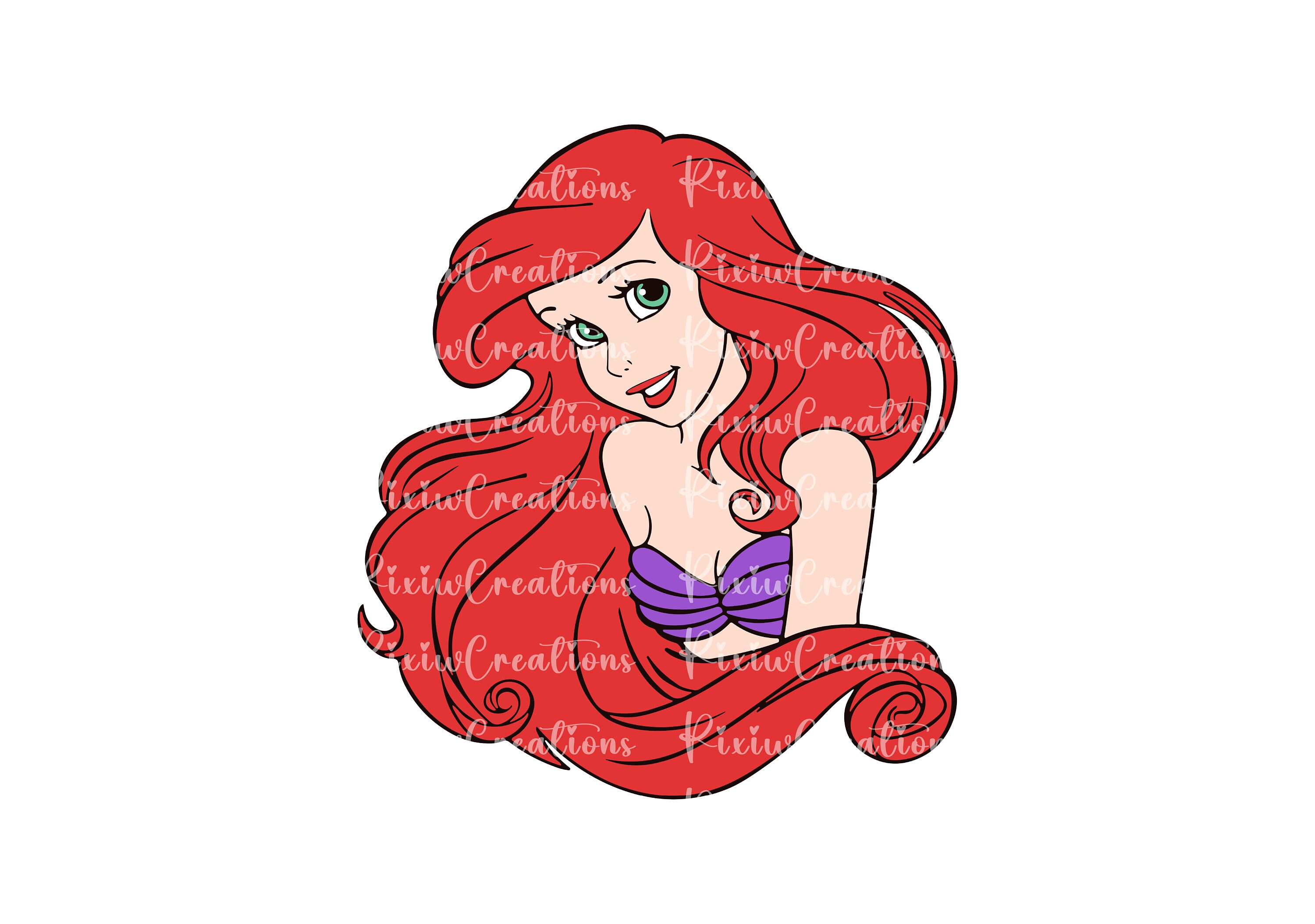 Ariel Svg, Ariel Png, the Little Mermaid Svg, Mermaid Svg, Fairytail ...