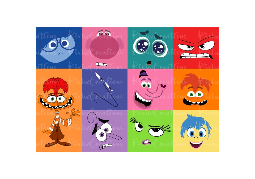 Inside Out 2 Character Face Svg Png, Inside Out Shirt Png, Svg for Cut ...
