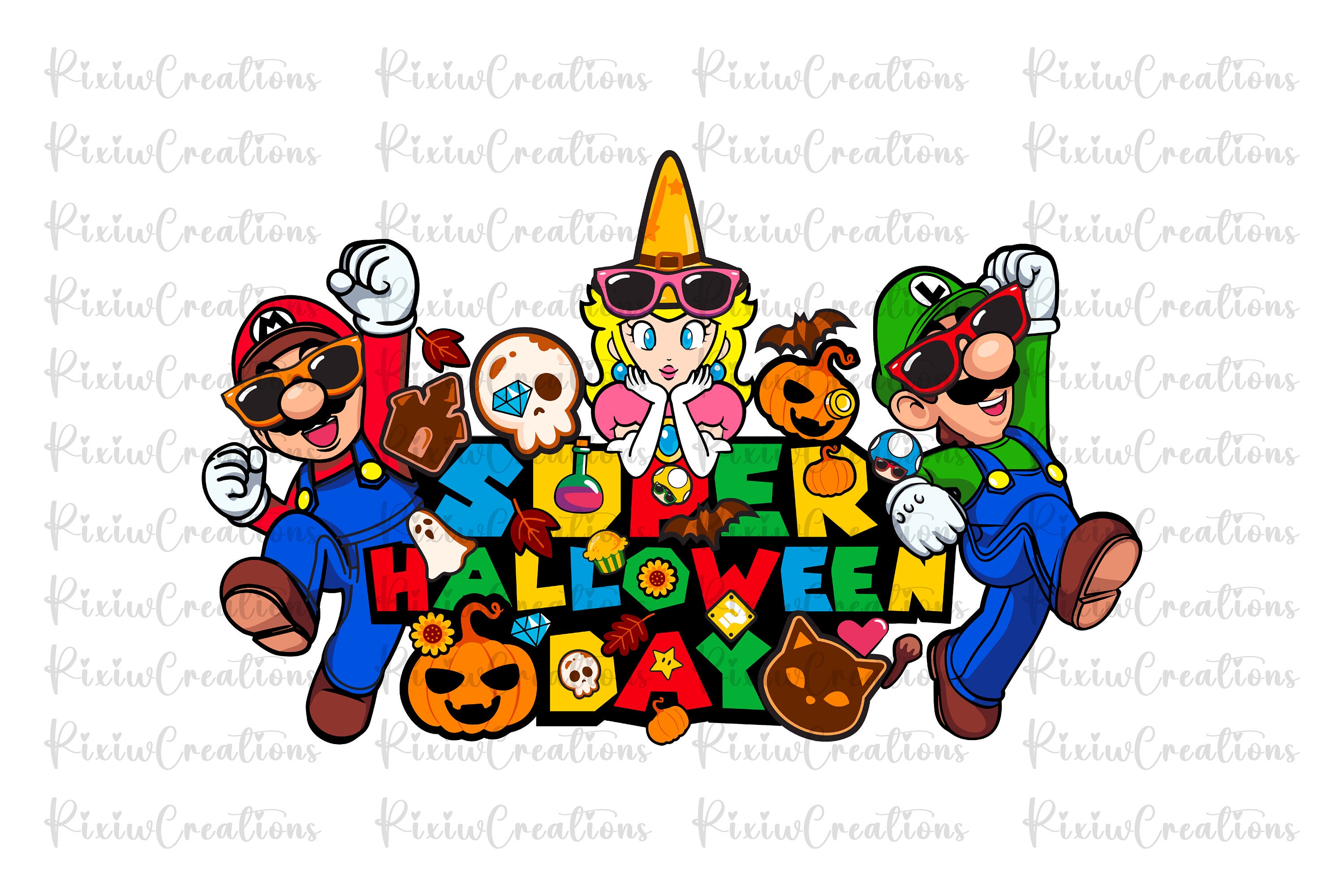Super Halloween Day Svg Mario Halloween Svg Trick or Treat - Etsy