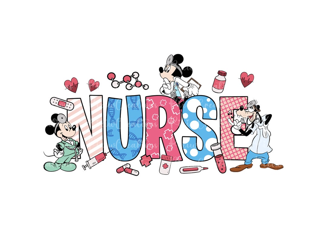 Mickey & Company Nurse Png, Nurse Png, Mouse Nurse Png, Family Vacation ...