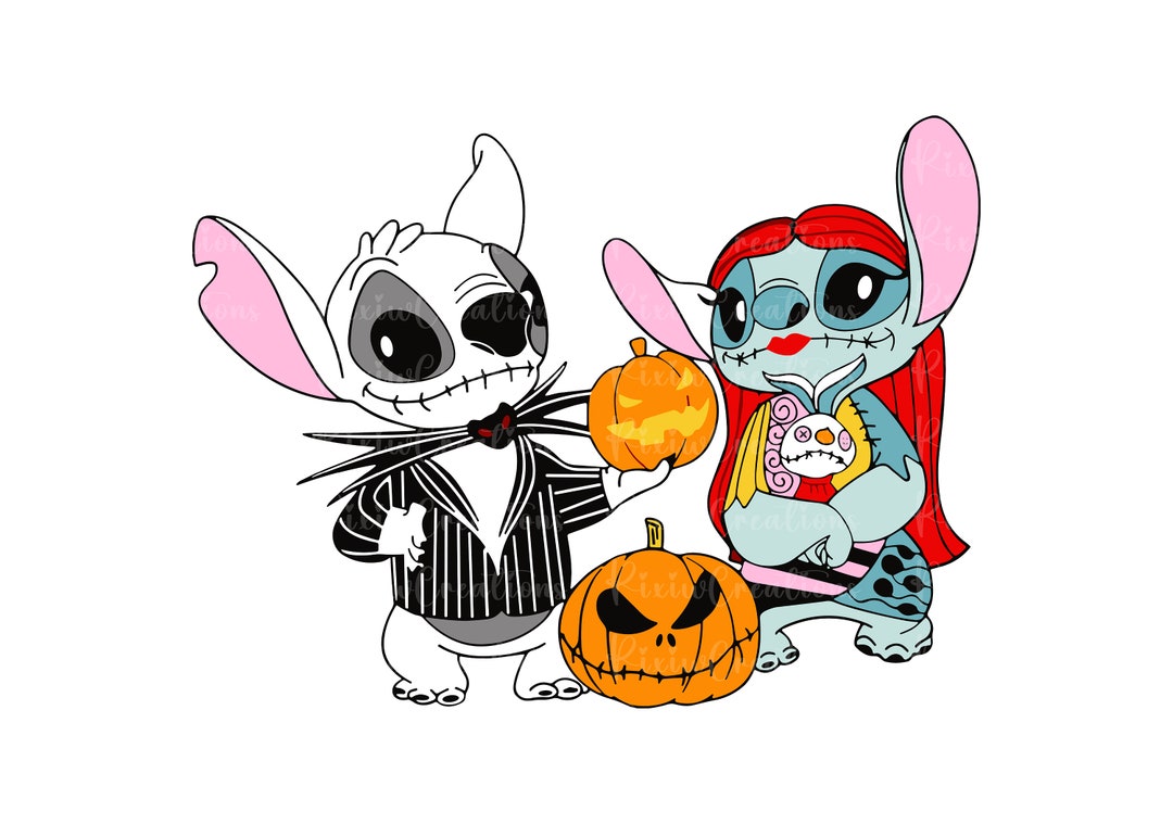 Stitch and Angel Halloween Png Svg, Stitch Halloween Svg, Angel ...