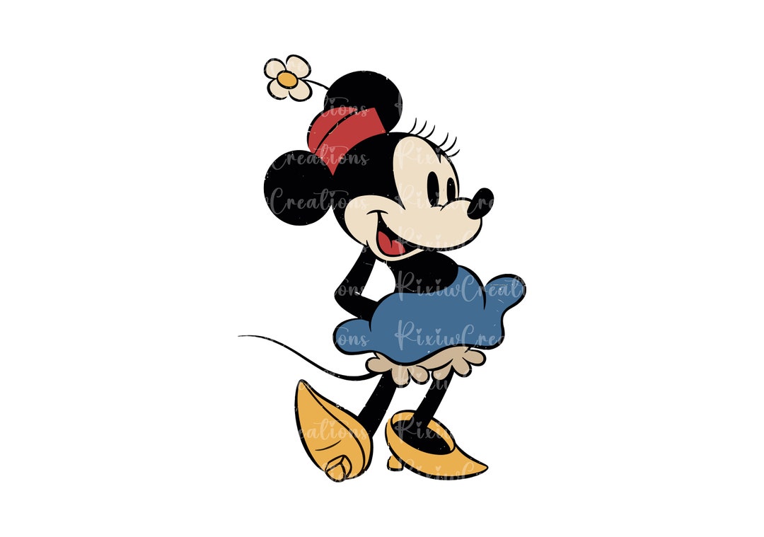 Retro Mickey and Friends PNG, Retro Minnie PNG, Mickey Mouse Digital ...