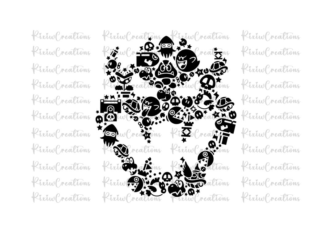 Bowser Svg, Bowser Png, Super Mario Svg, Super Mario Png, Super Mario ...