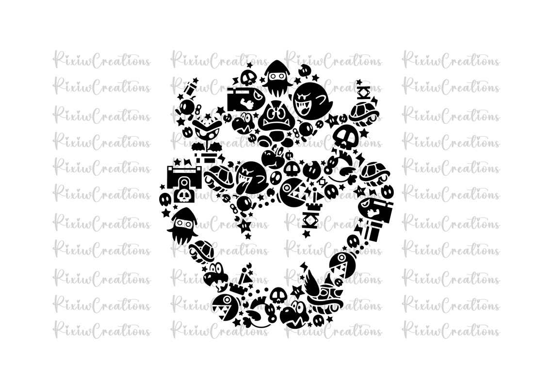 Bowser Svg, Bowser Png, Super Mario Svg, Super Mario Png, Super Mario ...