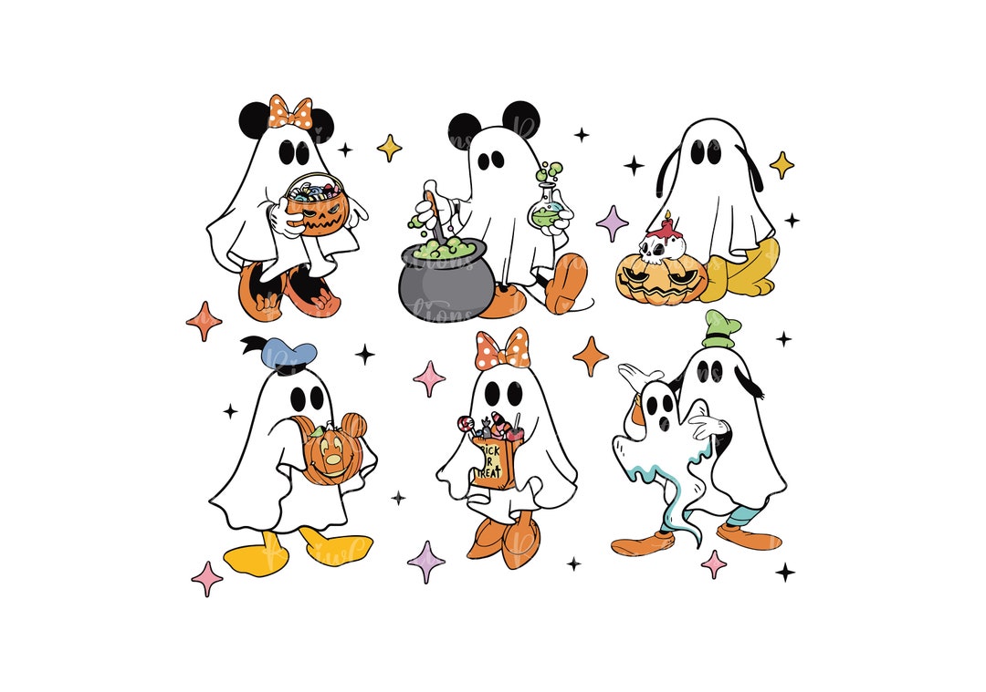 Mouse and Friends Ghost Halloween Png, Halloween Costume Png, Trick or ...