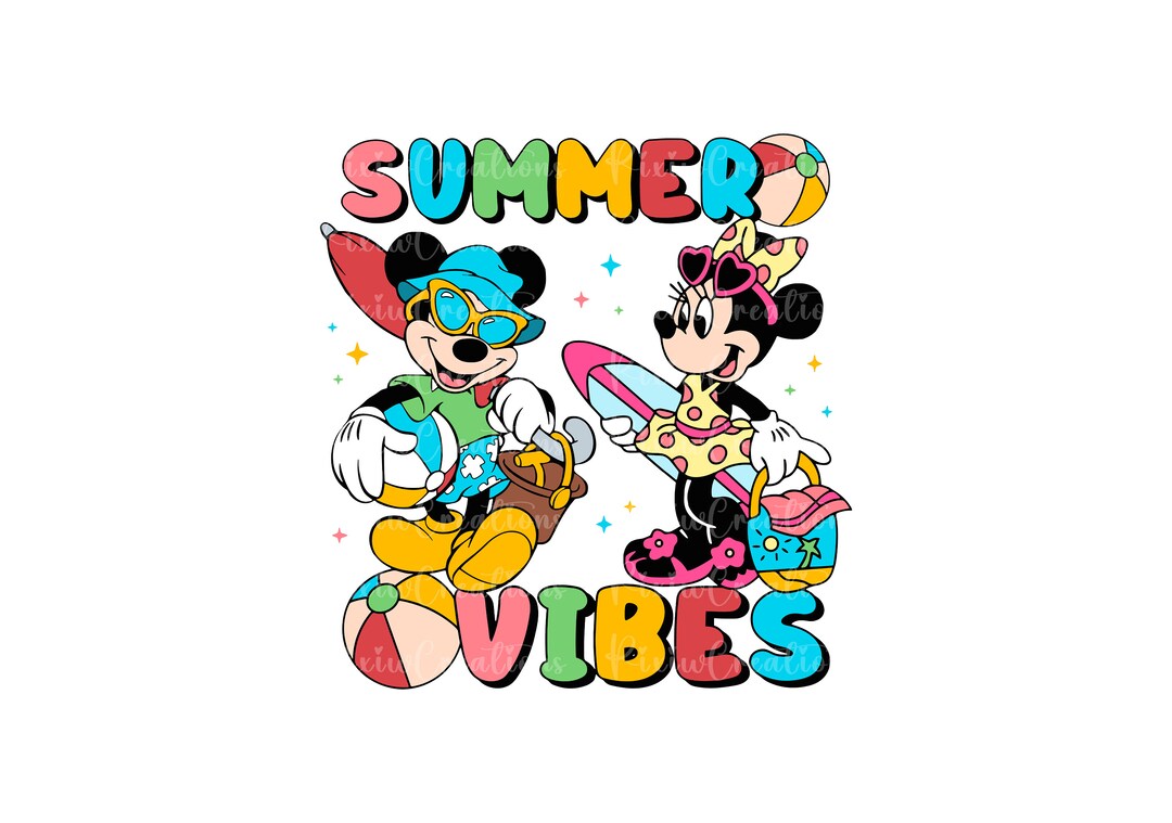 Mickey and Friends Summer Vibes Png, Summer Vibes Png, Summer Shirt Png ...