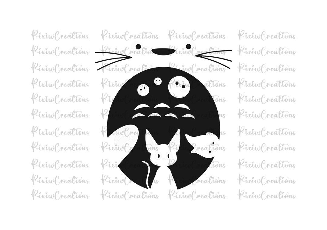 Ghibli Totoro Svg, Ghibli Totoro Png, Totoro Svg, Totoro Png, Digital ...