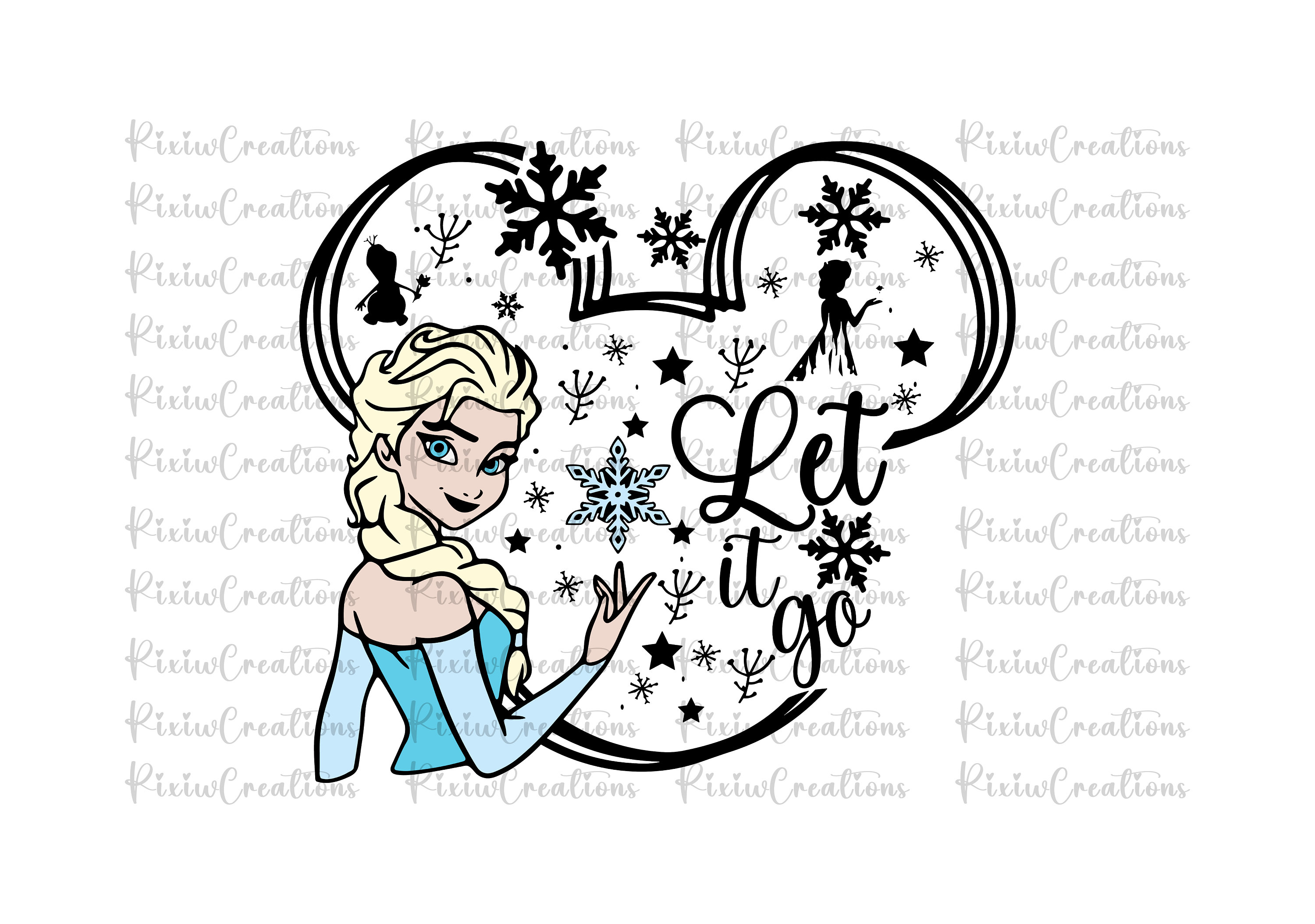Let It Go Svg Let It Go Png Mickey Svg Elsa Svg Snowflake - Etsy