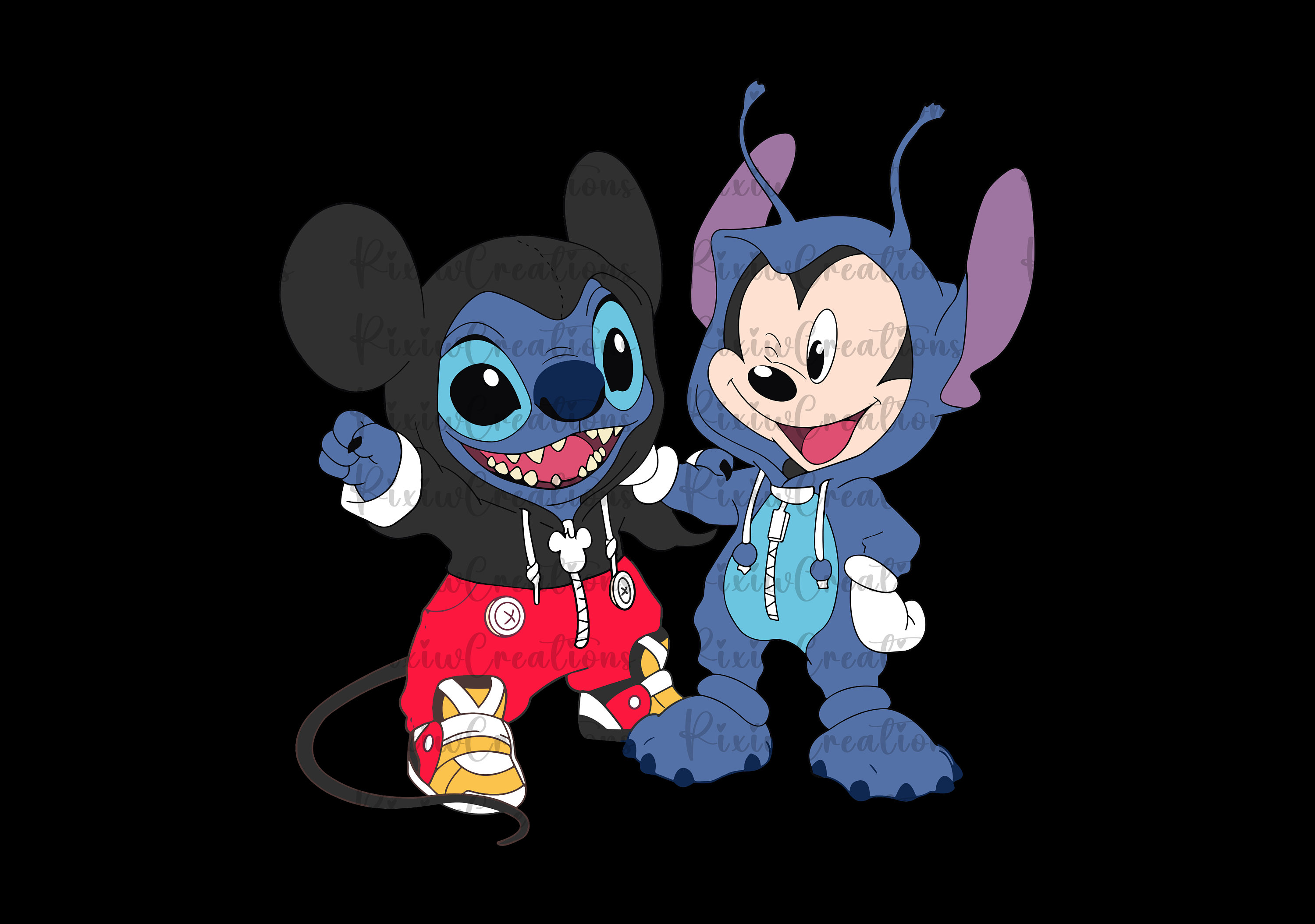 Mickey and Stitch Png, Friend Squad Png, Stitch Png, Mickey Png Png ...