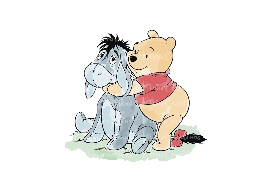 Retro Winnie the Pooh Png, Eeyore Png, Winnie Png, Winnie the Pooh ...
