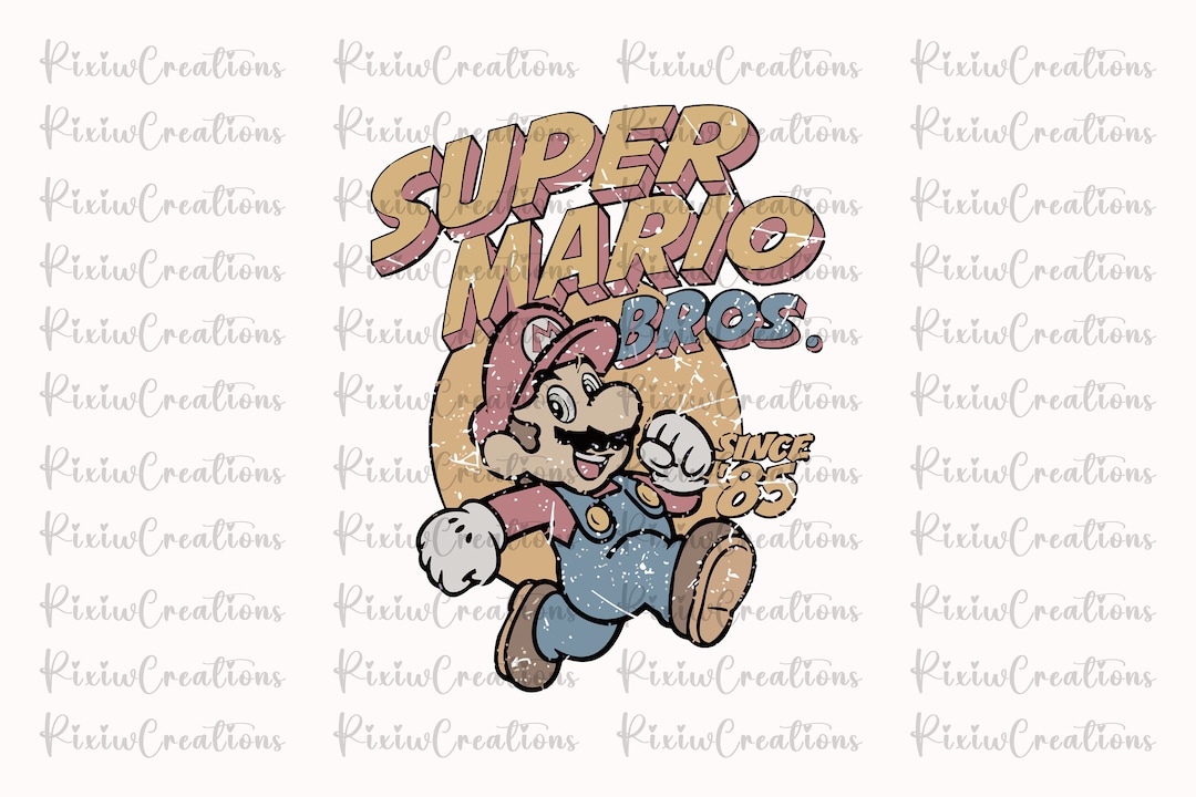 Super Mario Since 85 Retro Png, Super Mario Clipart, Printable Mario ...