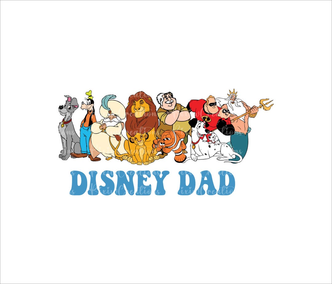 Dad Cartoon Characters Png Svg, Father and Child Png, Sublimation Png ...