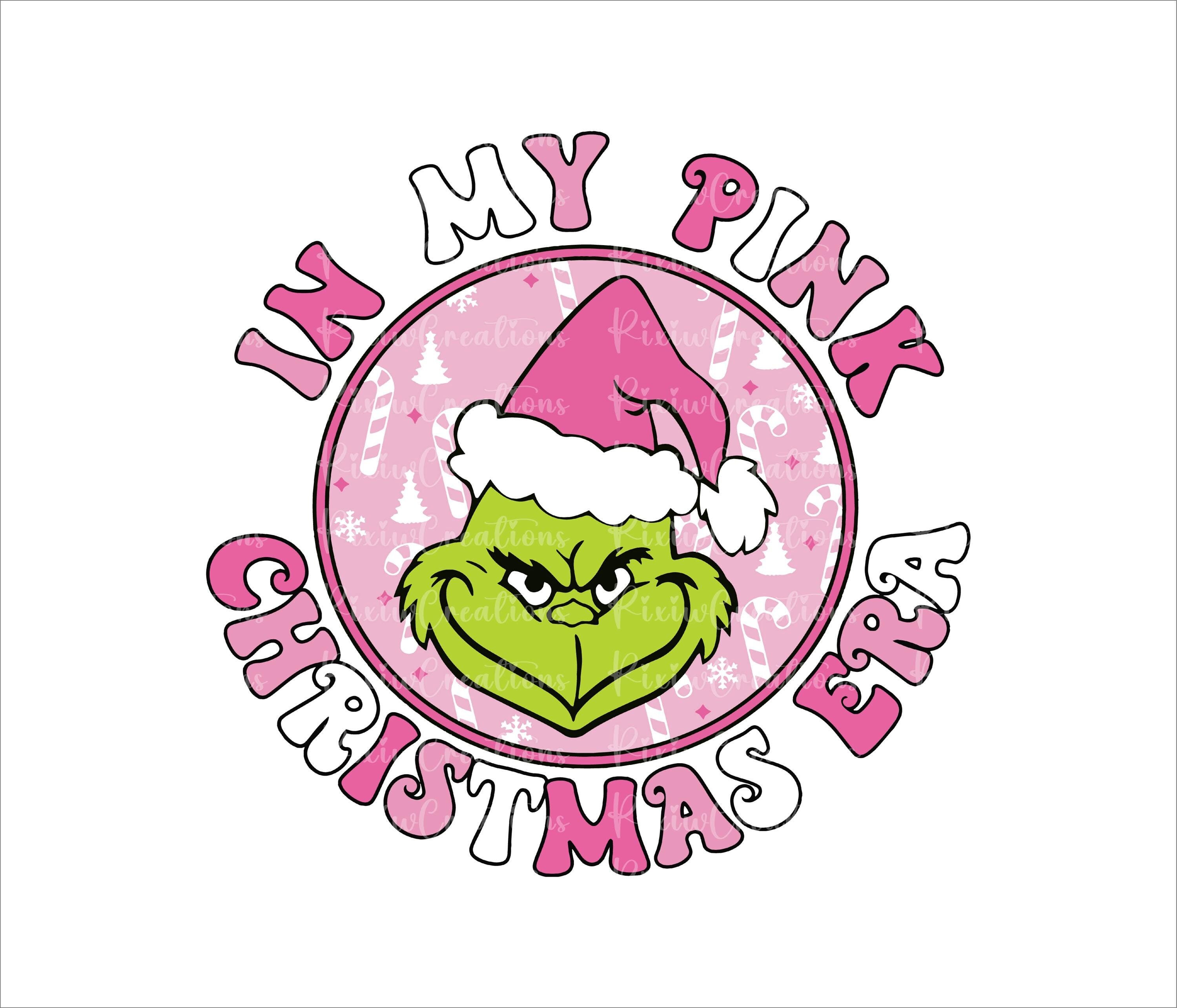 In My Pink Christmas Era Svg Png, Pink Grinch Svg, Christmas Png, Retro ...