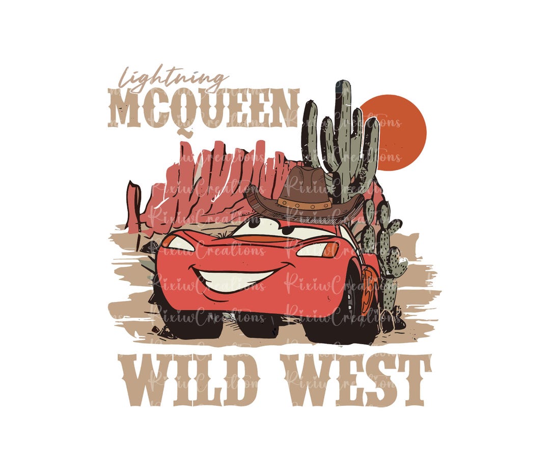 Retro Cars Wild West Png, Retro Lightning Mcqueen Wild West Png, Retro ...