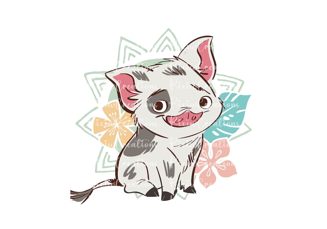 Retro Pua and Heihei Moana Png, Moana Png, Pua and Heihei Png, Pua Png ...