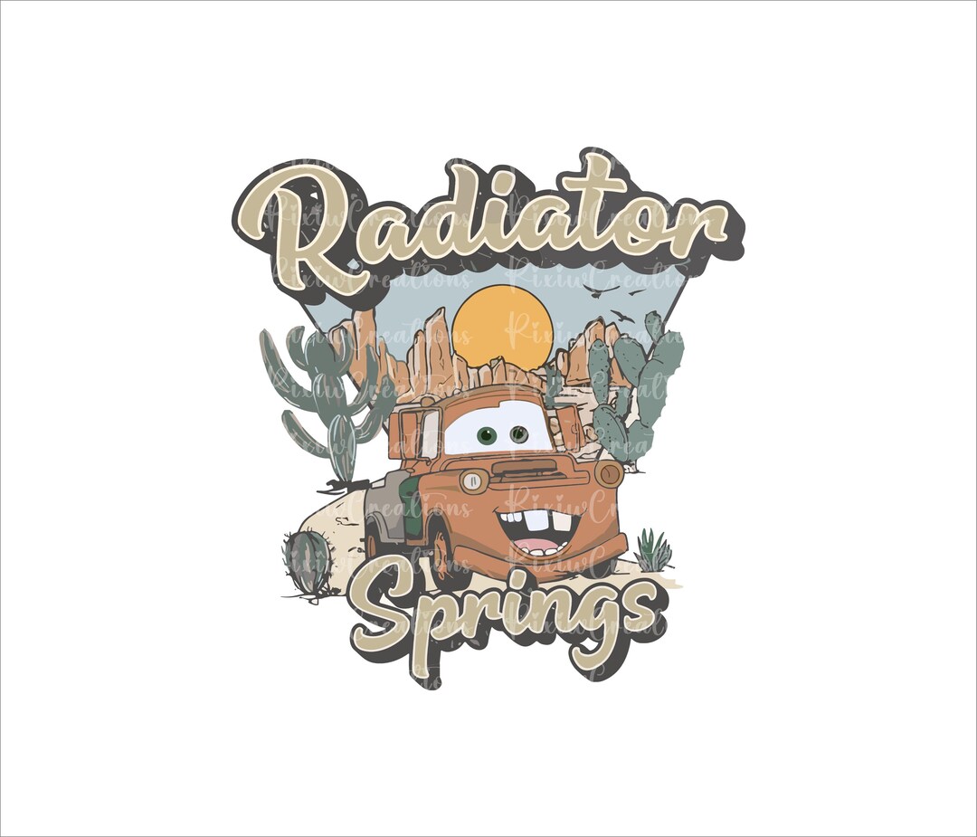 Retro Tow Mater Radiator Springs Png Svg, Tow Mater Svg Png, Retro ...