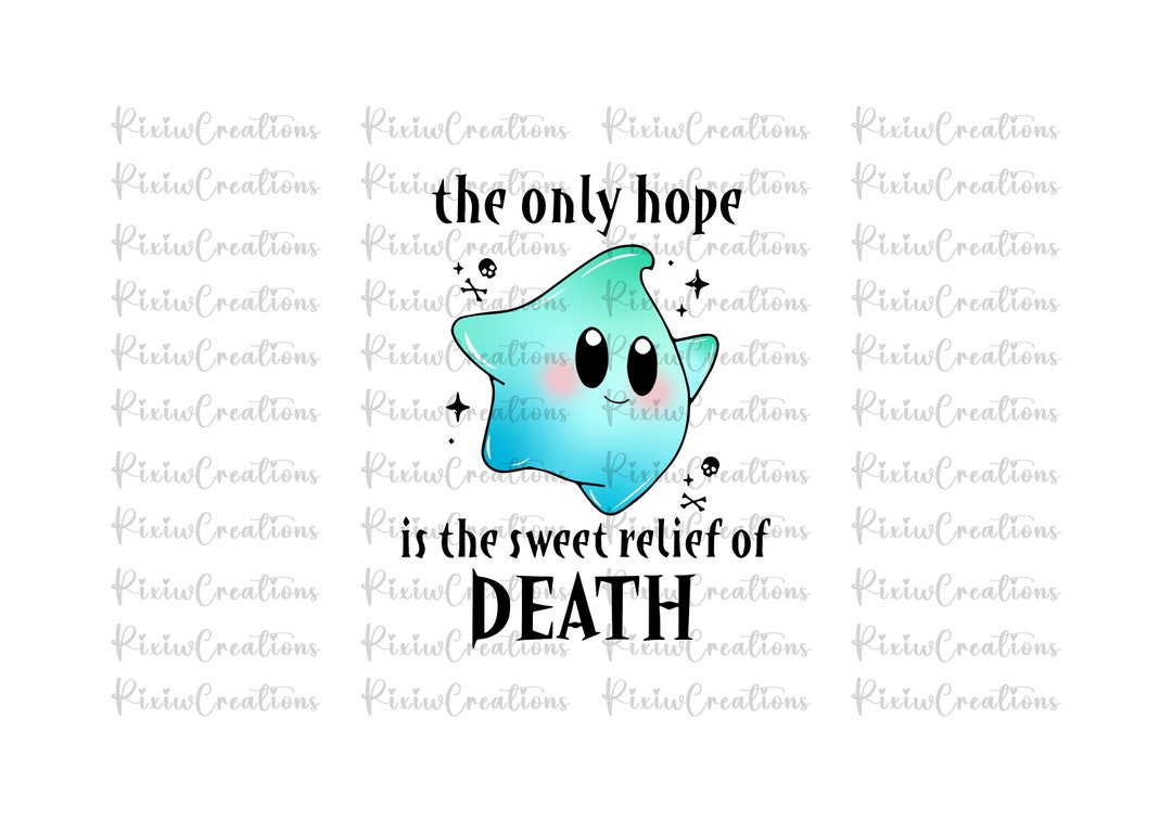 The Only Hope is the Sweet Rlief of Death Png, Mario Star Png, No ...