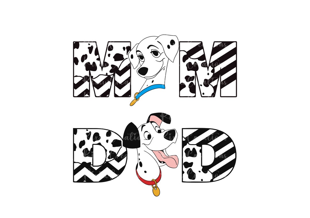 101 Dalmatians Mom Dad Png Svg, 101 Dalmatians Png, 101 Dalmatians Svg ...