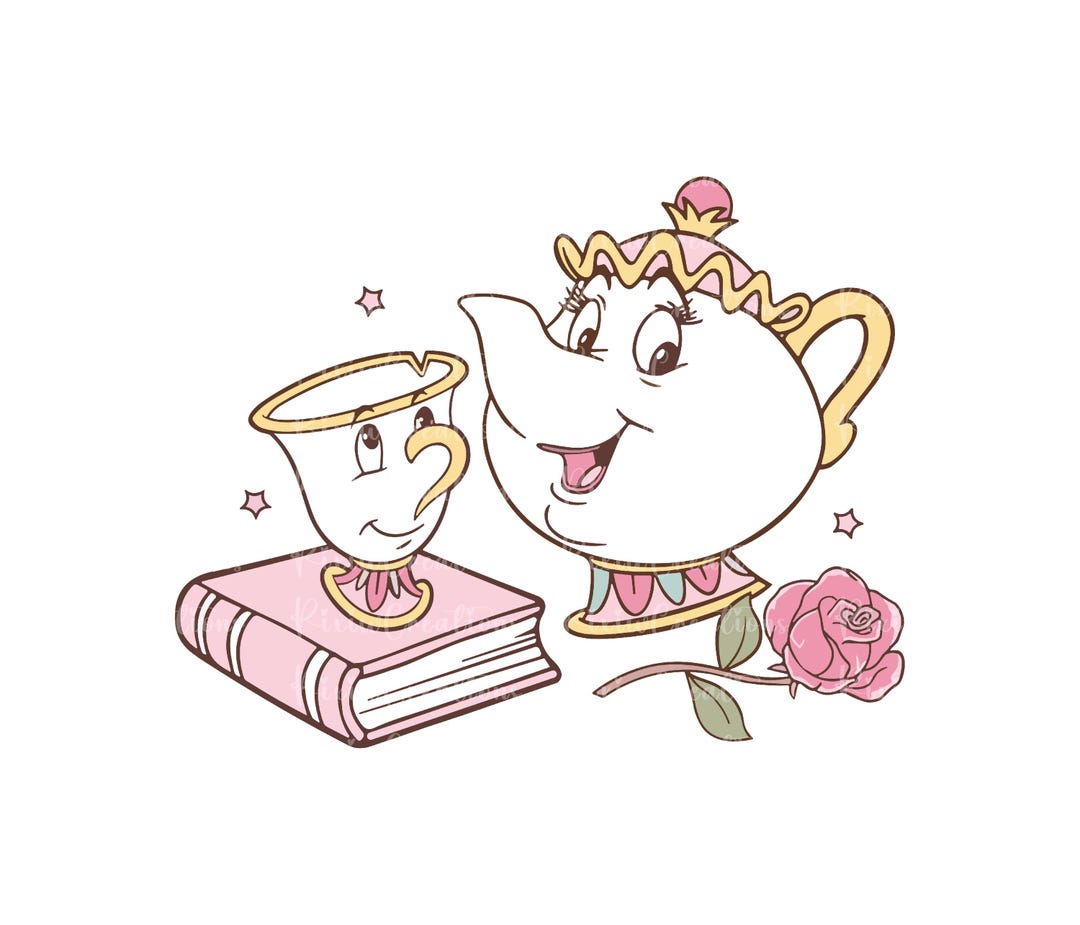 Retro Chip and Mrs. Potts Png Svg, Chip and Mrs. Potts Shirt Svg ...