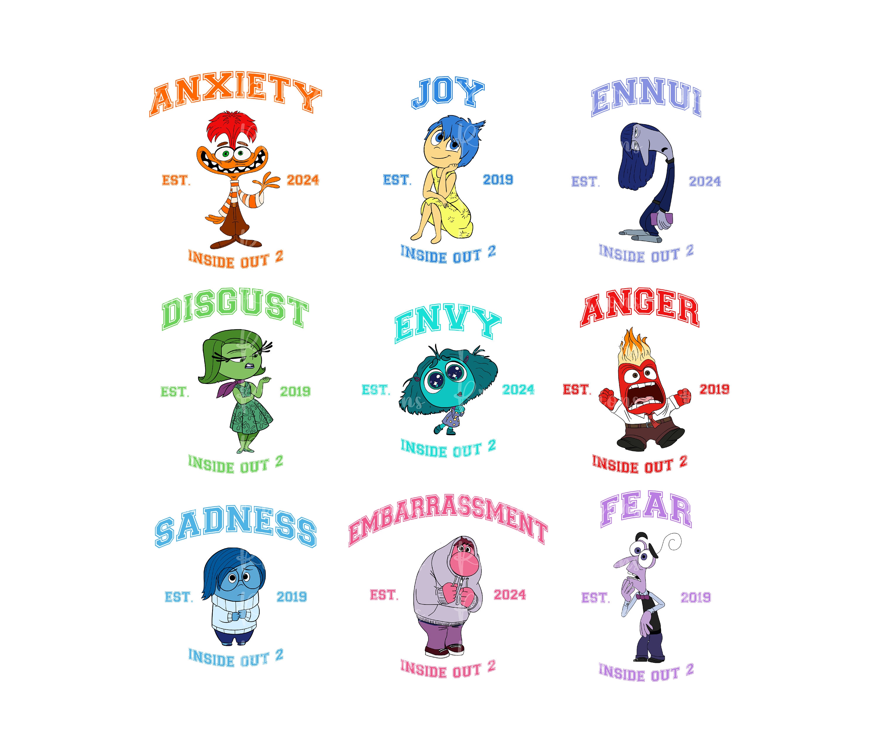 Inside Out 2 Characters Bundle Svg Png, Svg for Cut, Inside Out 2 Png ...