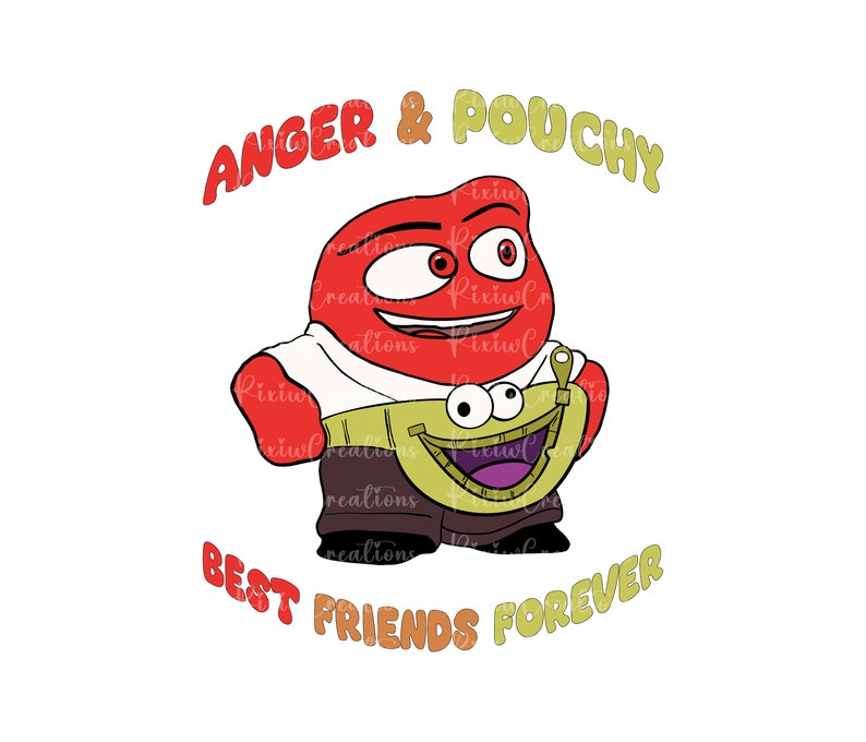 Anger and Pouchy Best Friends Forever Png Svg, Inside Out 2 Png Svg ...