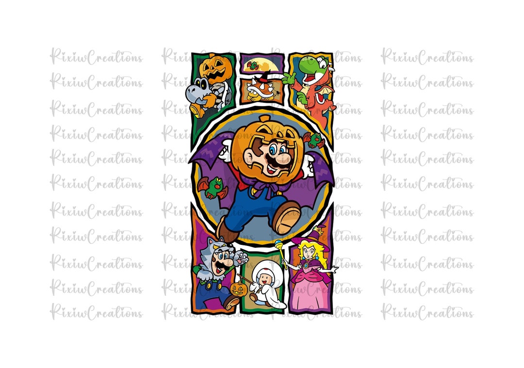 Super Mario Halloween Svg Mario Halloween Svg Trick or Treat - Etsy