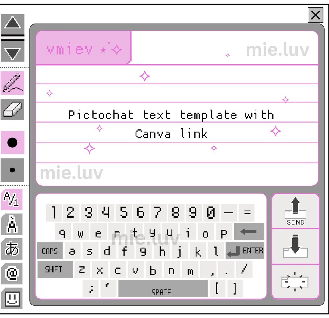 Pictochat Text Template - Etsy