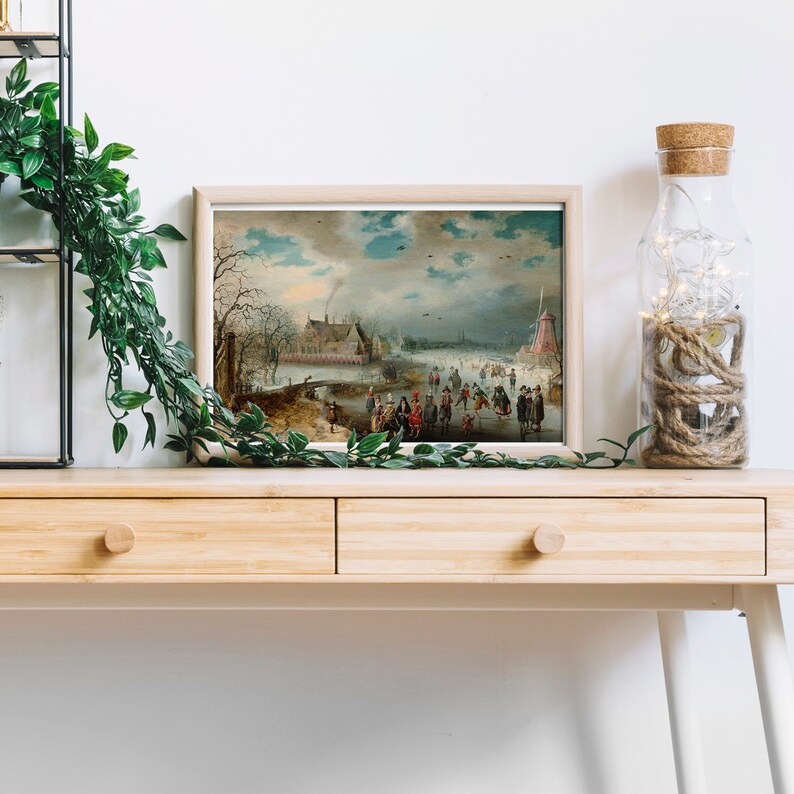 Adam Van Breen, Skating on the Frozen Amstel River 1611, Fine Art ...