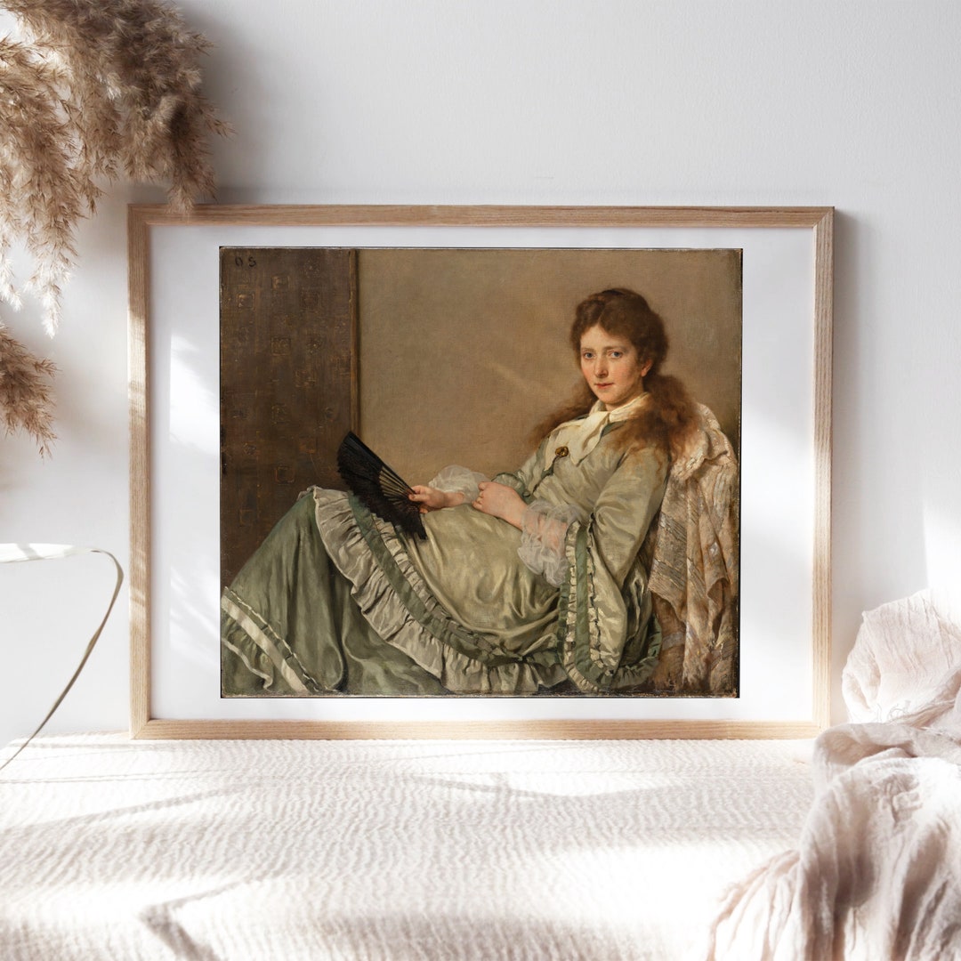 Otto Scholderer, Portrait of the Artist’s Wife on the Ottoman, 1873 ...