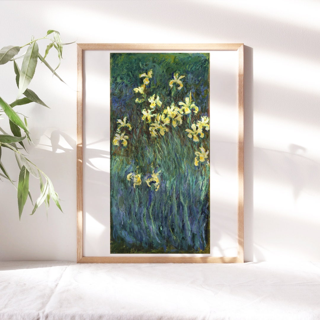 Claude Monet, Yellow Irises 1914, Fine Art Poster, Moody Wall Décor ...