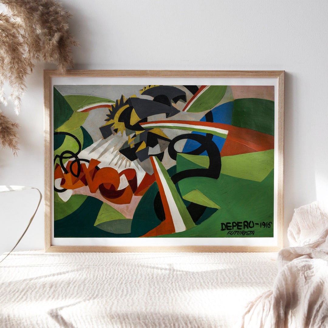 Fortunato Depero, War Landscape, 1916, Fine Art Poster, Moody Wall ...