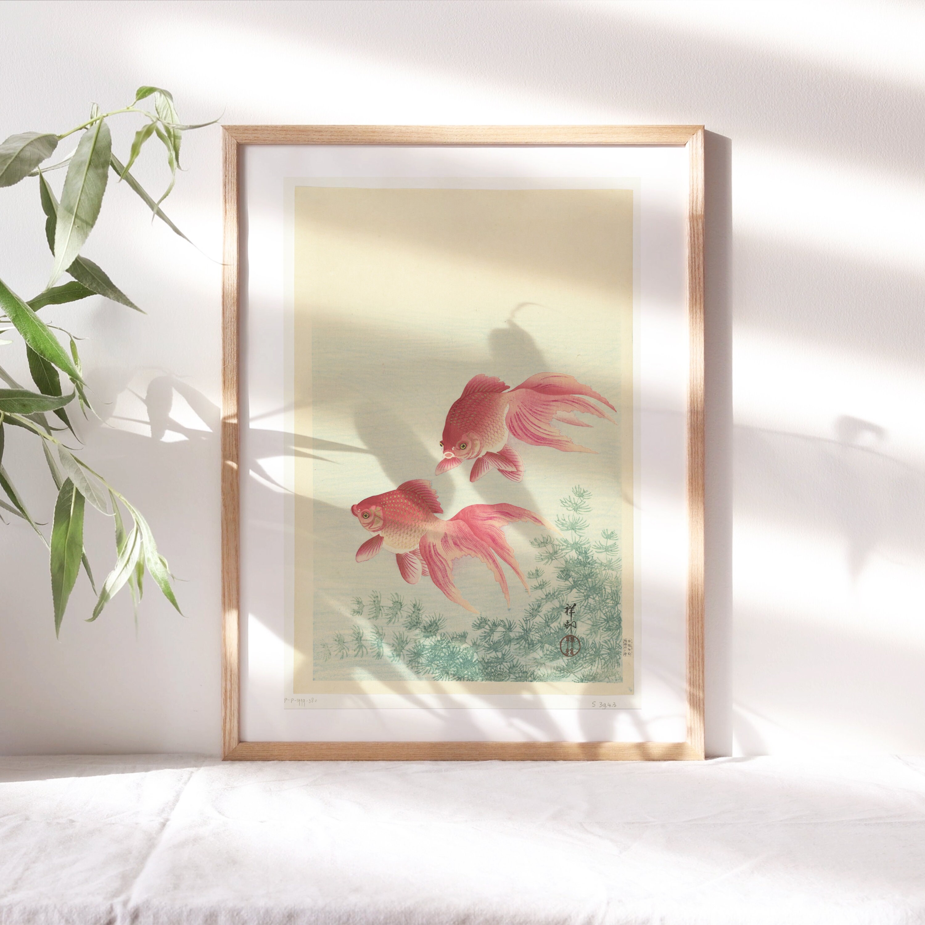 Ohara Koson, Two Fantail Goldfish, 1900, Wall Décor Premium Canvas ...
