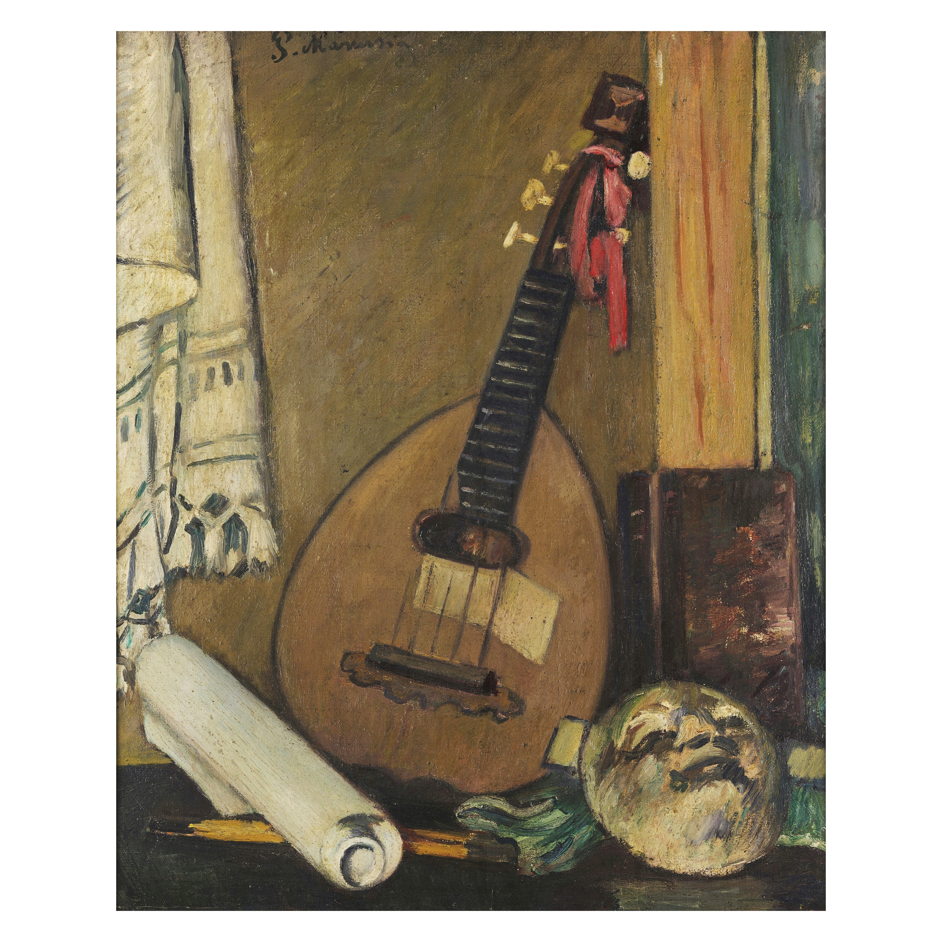 Piero Marussig, Still Life With Mandolin, 1925, Fine Art Poster, Moody ...