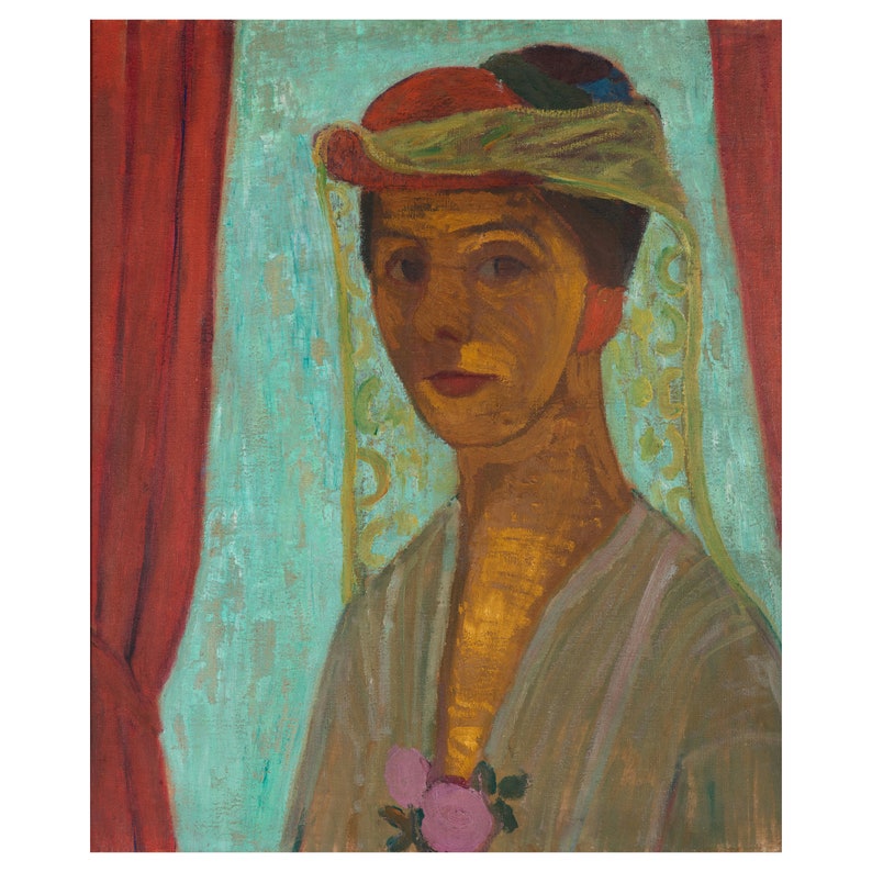 Paula M Becker, Self Portrait With Hat and Veil, 1906, Fine Art Poster ...