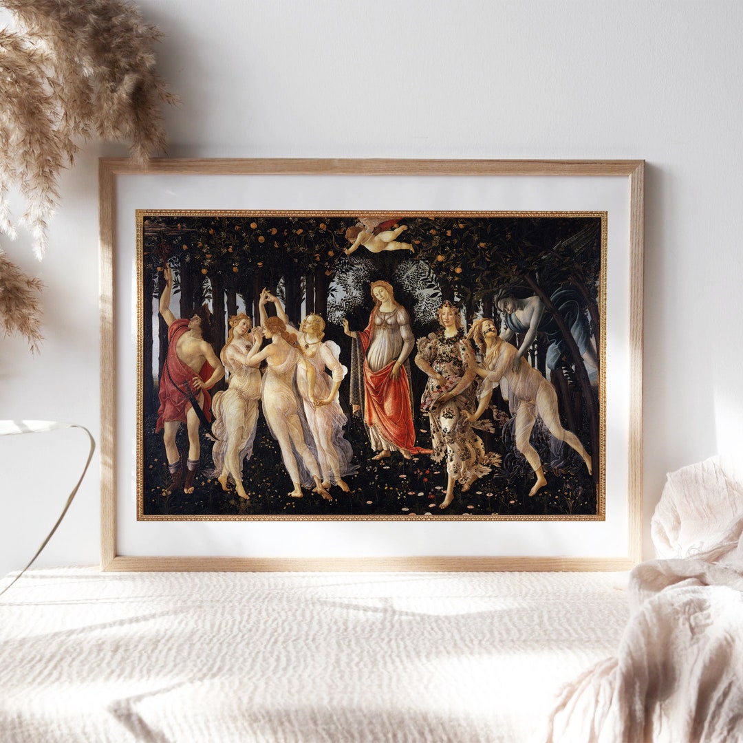 Sandro Botticelli, La Primavera (spring), 1482 Living Room Wall Décor ...