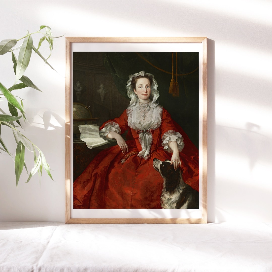 William Hogarth, Miss Mary Edwards, 1742 Fine Art Poster, Moody Wall ...