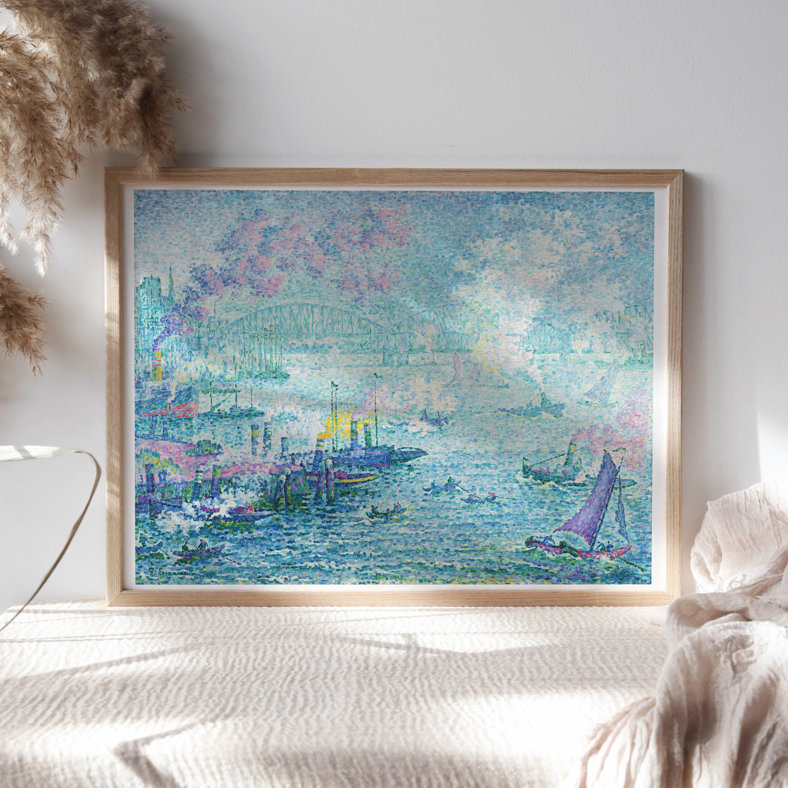 Paul Signac, the Port of Rotterdam, 1907, Fine Art Poster, Moody Wall ...