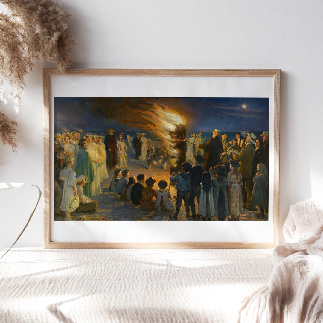 Peder Severin Krøyer Midsummer Eve Bonfire on Skagen's - Etsy UK