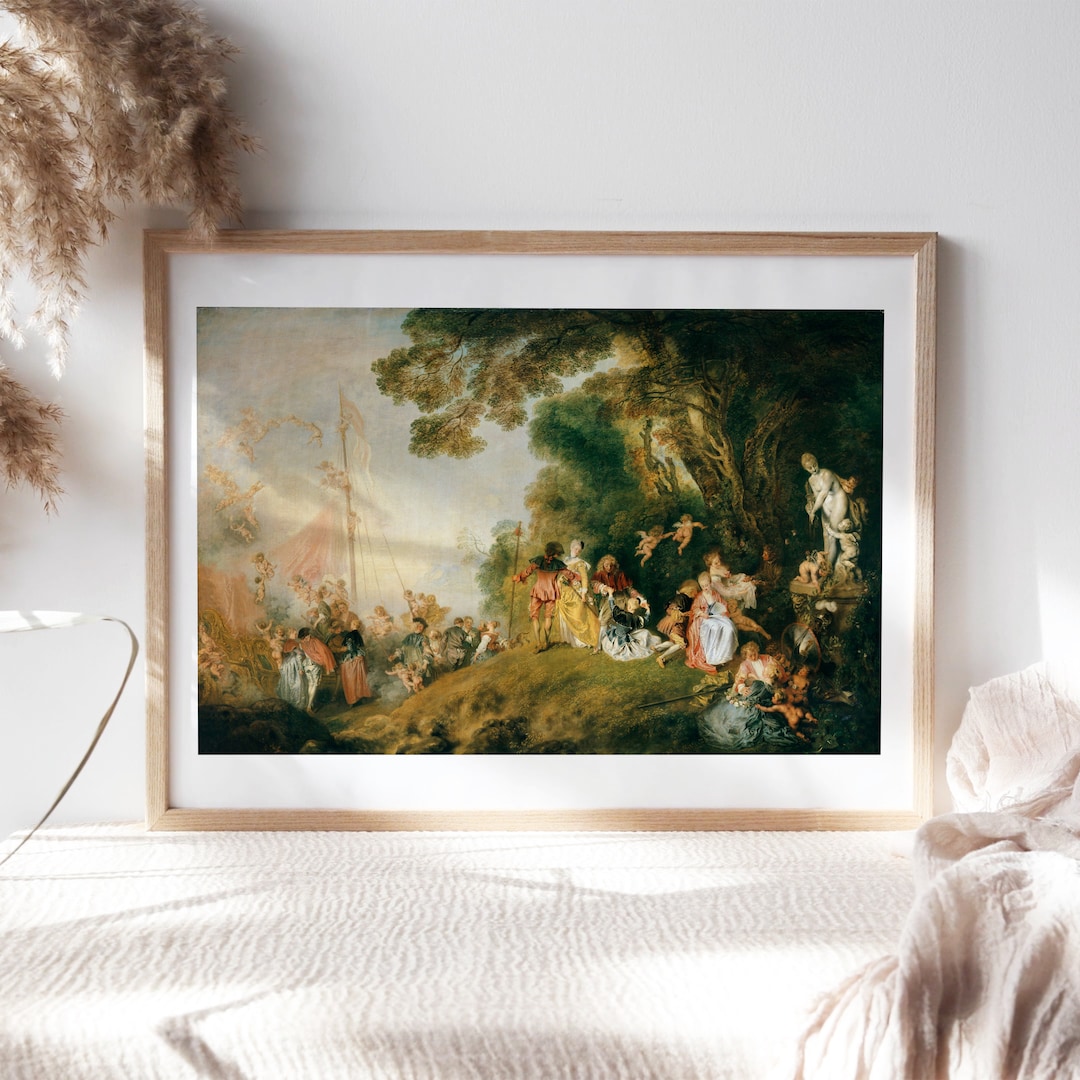 Jean-antoine Watteau, the Embarkation for Cythera, 1719 Living Room ...
