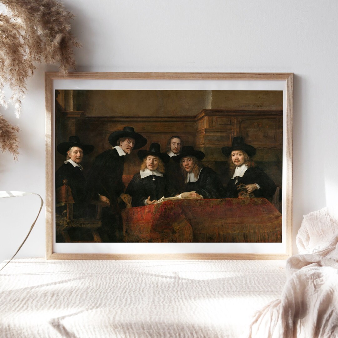Rembrandt the Syndics 1662 Fine Art Poster Moody Wall - Etsy UK