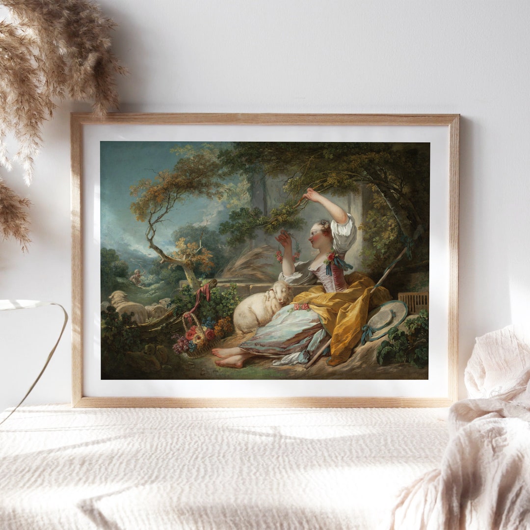 Jean-honoré Fragonard, the Shepherdess, 1752, Nursery Wall Décor ...