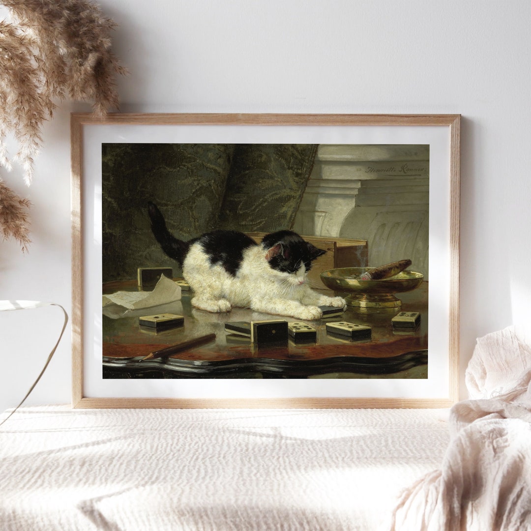 Henriëtte Ronner, the Cat at Play, 1878 Wall Décor, Artwork Premium ...